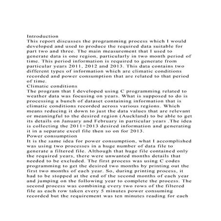 IntroductionThis report discusses the programming process whic.docx