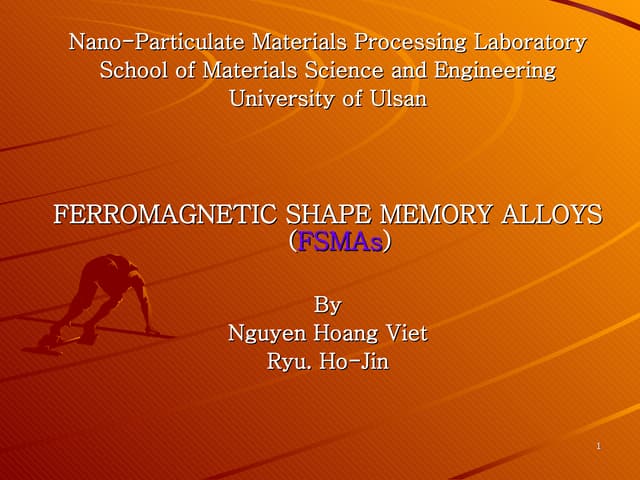 shape memory alloys | PPTX