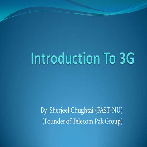 Introduction to 3G | PPTX