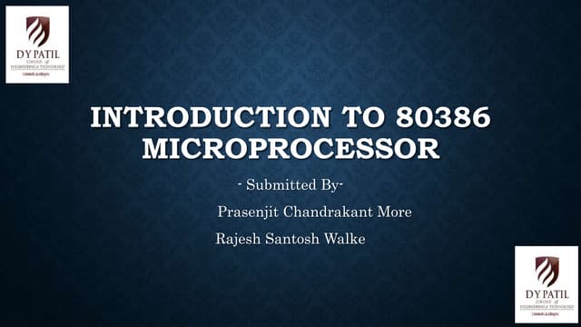 Introduction To 80386 Microprocessor P Pptx