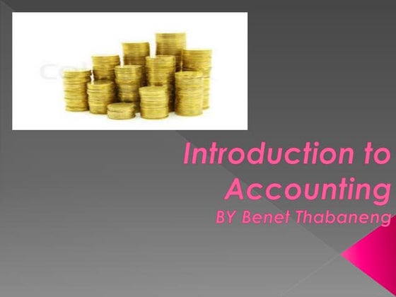 Introduction to accounting | PPT