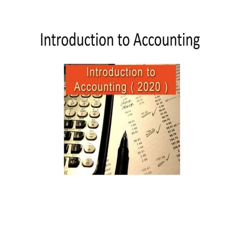Introduction to accounting | PPT