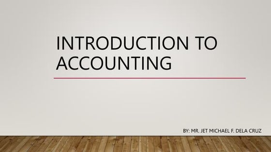 Introduction to accounting | PPT