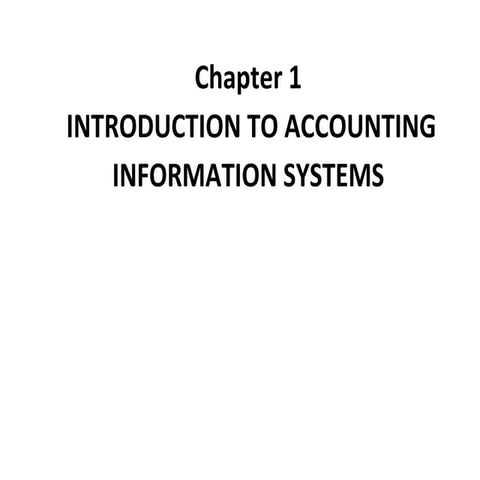 Introduction to accounting information systems | PPT