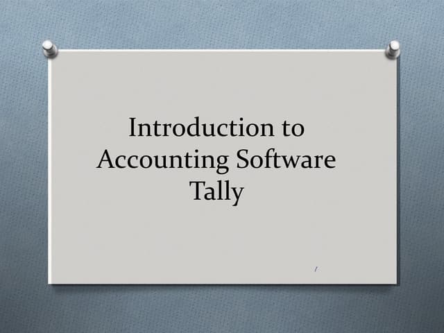 Gateway of tally screen (accounts only) | PPSX