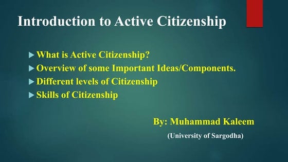 Overview on Community Engagement, Solidarity and Citizenship | PPT