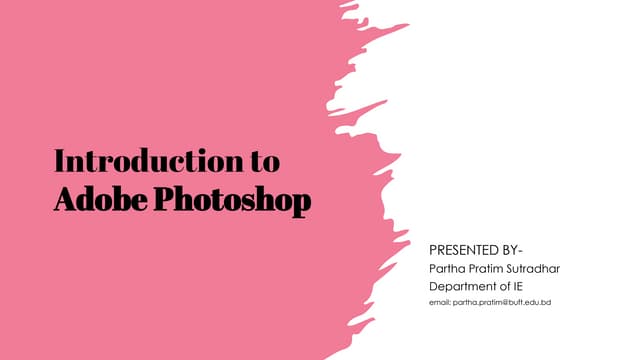 PPT on Photoshop | PPTX