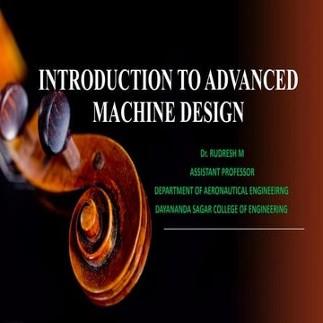 Introduction to advanced machine design | PDF