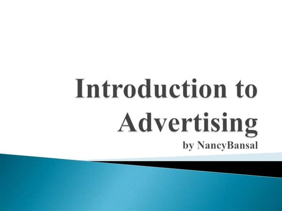 Advertising presentation | PPT
