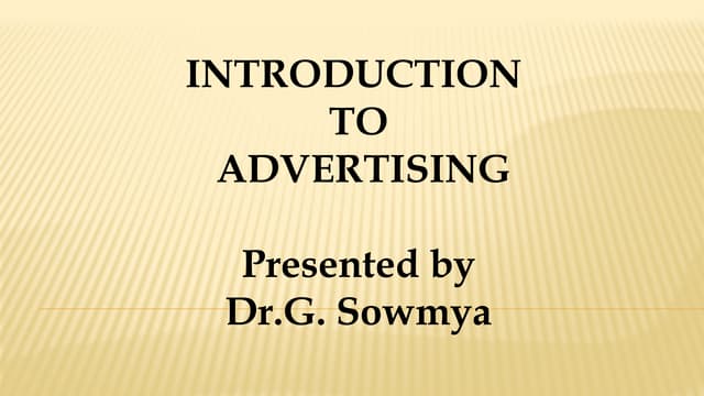 Concept of Advertising | PPTX