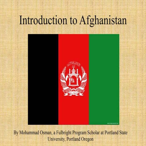 Introduction to afghanistan | PPT