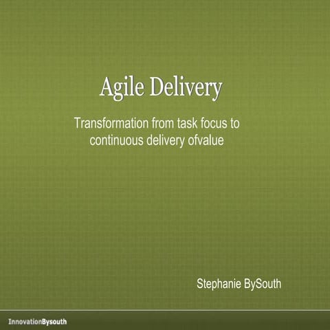 Introduction to Agile Delivery for Project Managers | PDF | Computer ...