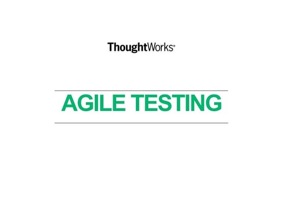 Agile Testing Methodology- Principles of Agile Testing Methodolgy | PPT Agile Testing Methodology- Principles of Agile Testing Methodolgy | PPT