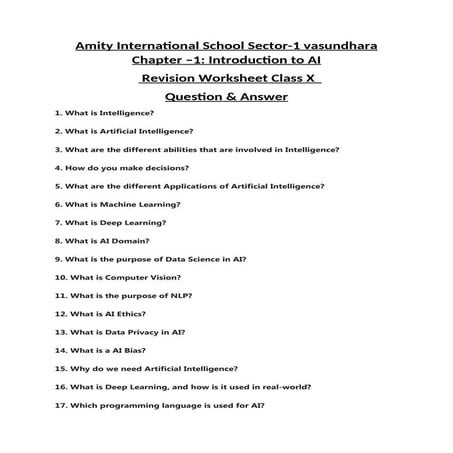 skill education-Introduction to AI- QA.docx