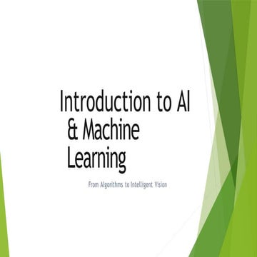 Introduction to AI & ML (Light) Key types of machine learning include ...
