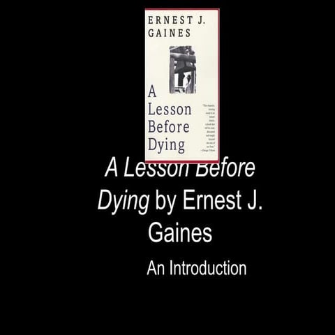 Introduction to a lesson before dying... | PPTX | Debated Sensitive ...