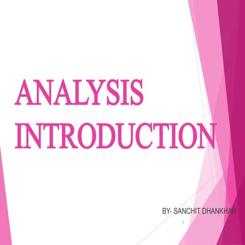 Introduction to analysis- Pharmaceutical Analysis | PPTX