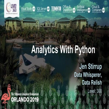 Introduction To Analytics With Azure Notebooks And Python Ppt