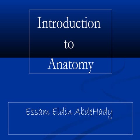 Introduction to anatomy | PPT
