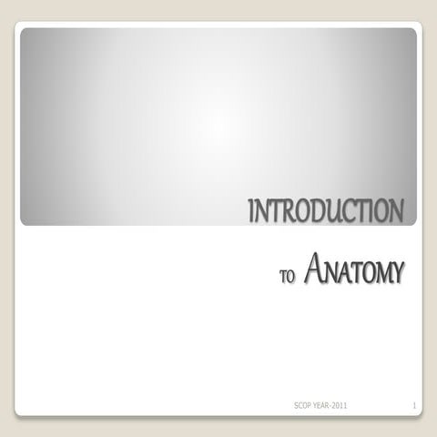 Introduction to anatomy | PPT