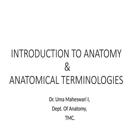 Introduction To Anatomy123456781237 Pptx