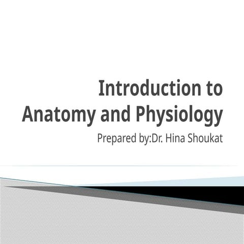introduction to anatomy and physiology BSN | PPTX