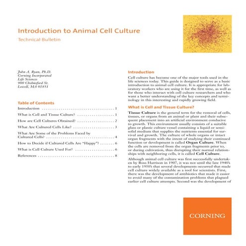 Introduction to animal_cell_culture | PDF