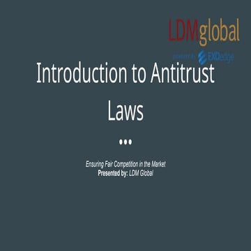 Introduction to Antitrust Laws.ppttttttx | PPT