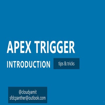 Introduction To Apex Triggers Ppt 3285