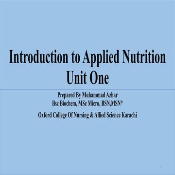 Introduction to basic nutrition and health | PPTX