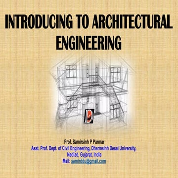 Introduction to Architectural Engineering- Basics for B Tech .pptx