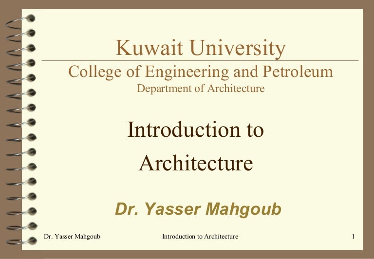 Introduction To Architecture