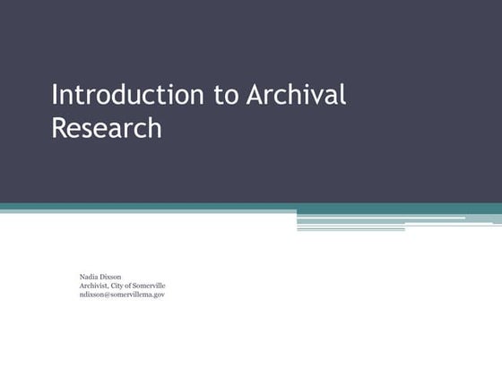 Archival Science - Provenance, Original Order and Respect des Fonds | PPT