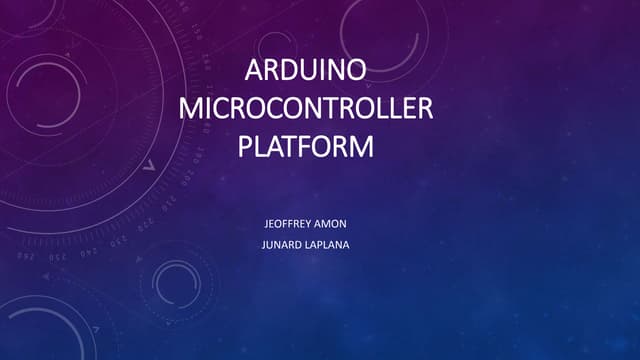 Introduction To Arduino Microcontroller Unit Ppt