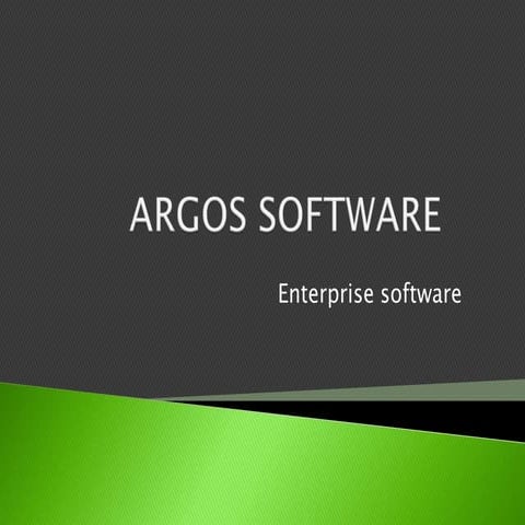 Introduction to Argos Software | PPTX