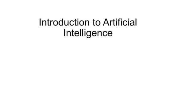 Machine Learning and Artificial Intelligence | PPT