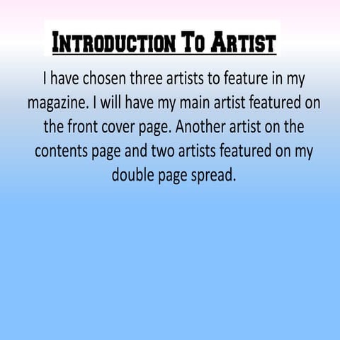 Introduction to artist | PPTX