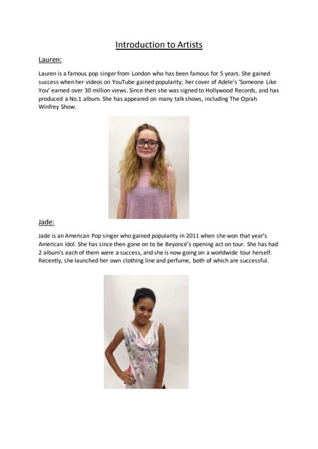 Introduction to main task | PDF