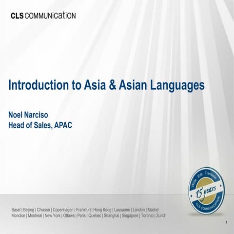 Introduction to Asia and Asian languages | PPT