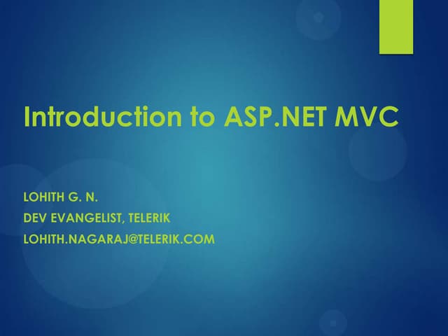 Introduction To Mvc Pptx Web Design And Html Internet
