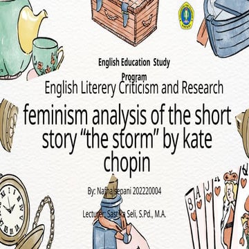 feminism analysis of the short story “the storm” by kate chopin | PPTX