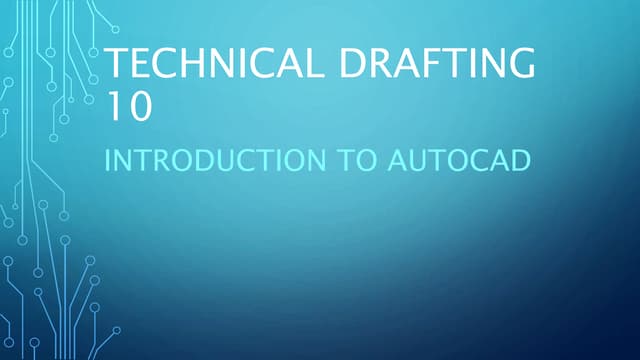Introduction To Autocad Pptx