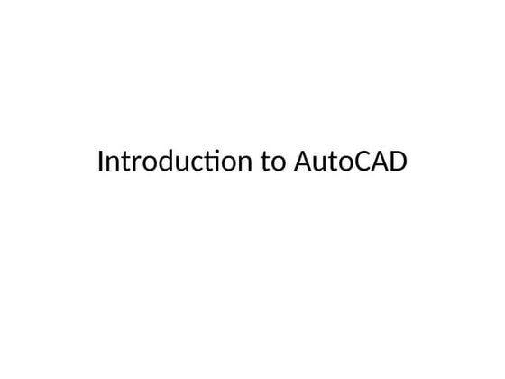 BASIC COMMAND FOR AUTOCAD - An Introduction | PDF | Drawing and Sketching | Arts and Crafts