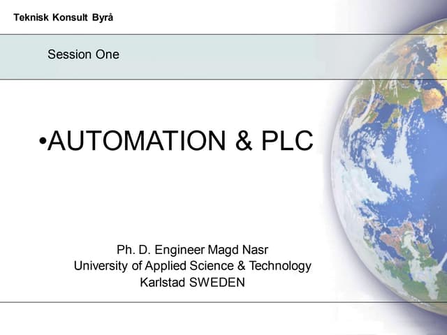 Introduction To Automation And Plc For Plc Automation Programmingpdf
