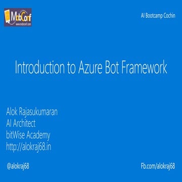 Introduction to azure bot framework | PPTX