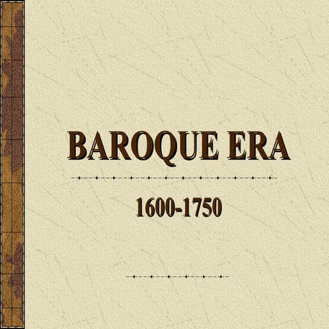 Introduction to Baroque Period of Music | PPT