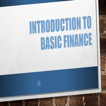Introduction to Basic Finance | PPTX | Stocks and Bonds | Personal ...