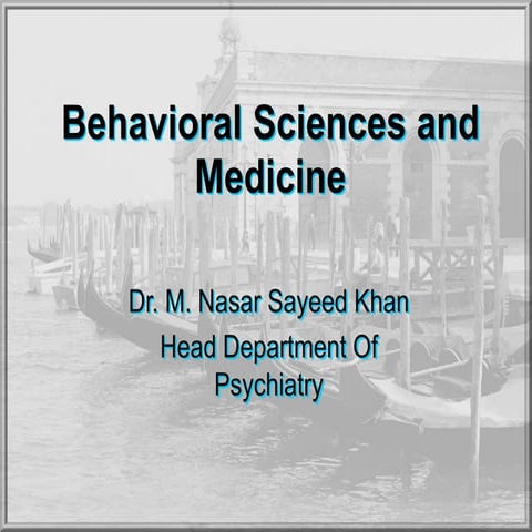 Introduction to behavioural sciences | PPT