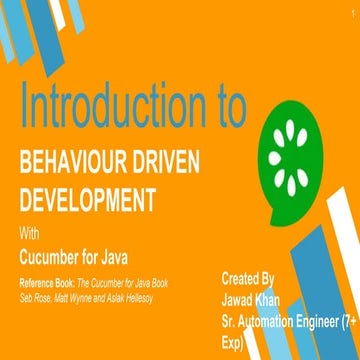 Introduction To Behaviour Driven Development Bdd And Cucumber With Java Ppt