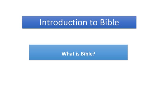 Introduction to-the-bible-powerpoint | PPT